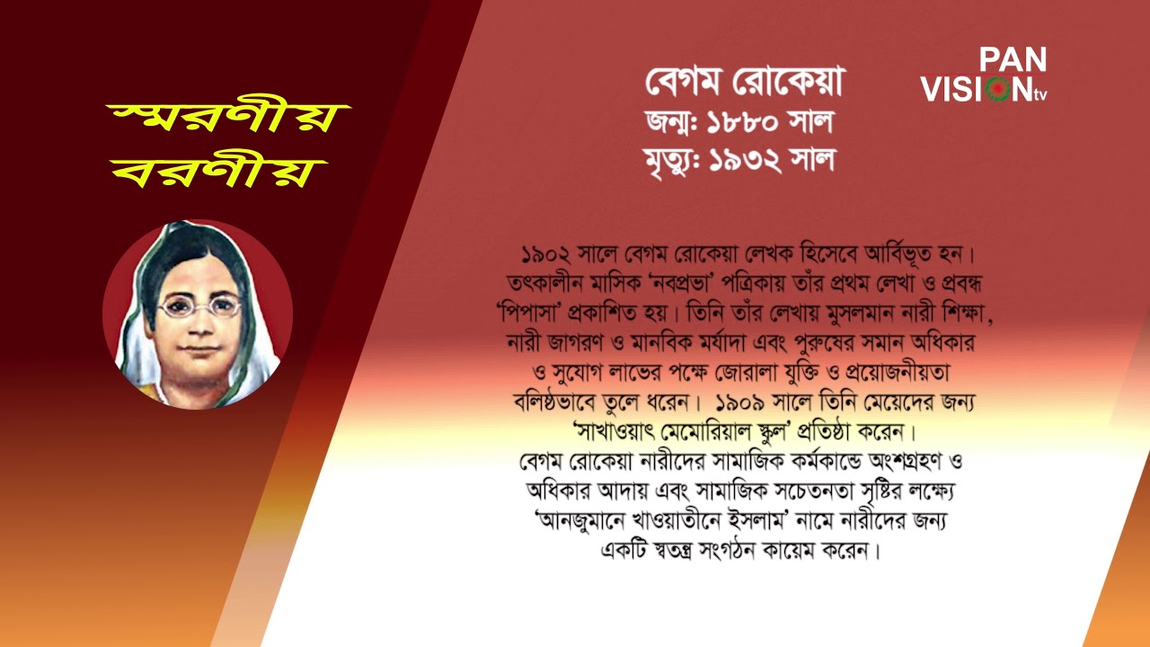 Begum Rokeya | বেগম রোকেয়ার জীবনী | A Short biography by Syed Al Jaber ...