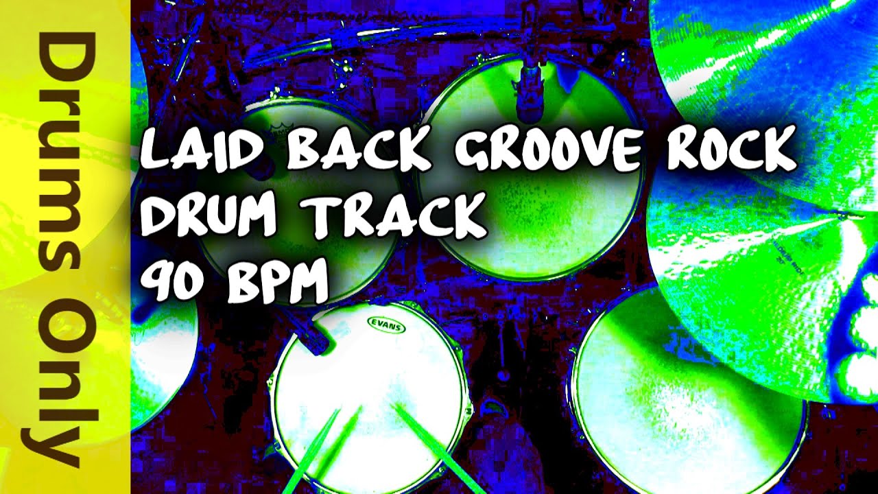 Laid Back Groove Rock Drum Track 90 BPM - YouTube