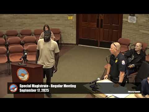 September 17, 2025 - Special Magistrate - Regular Meeting - YouTube