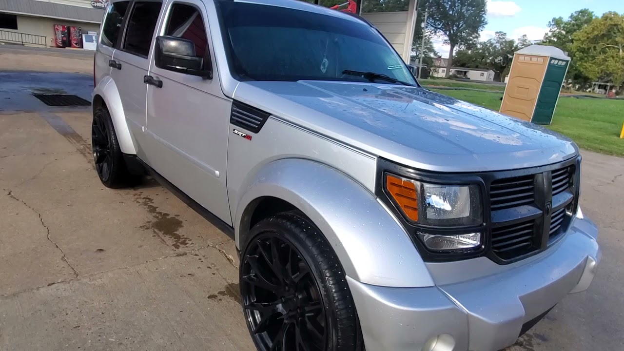 2008 Dodge Nitro on Hellcat 22's v8 cammed - YouTube