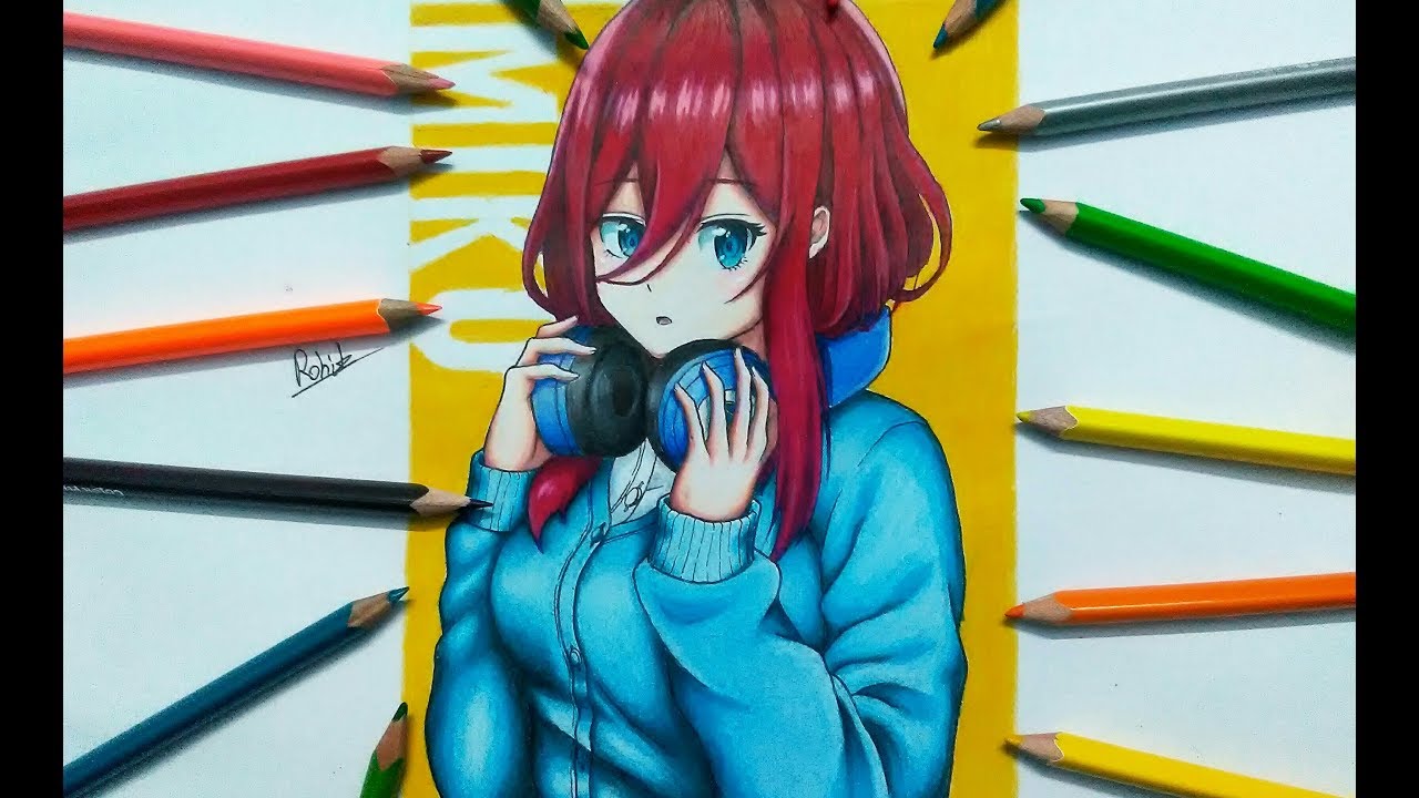 Drawing Miku Nakano From The Quintessential Quintuplets (go toubun no ...