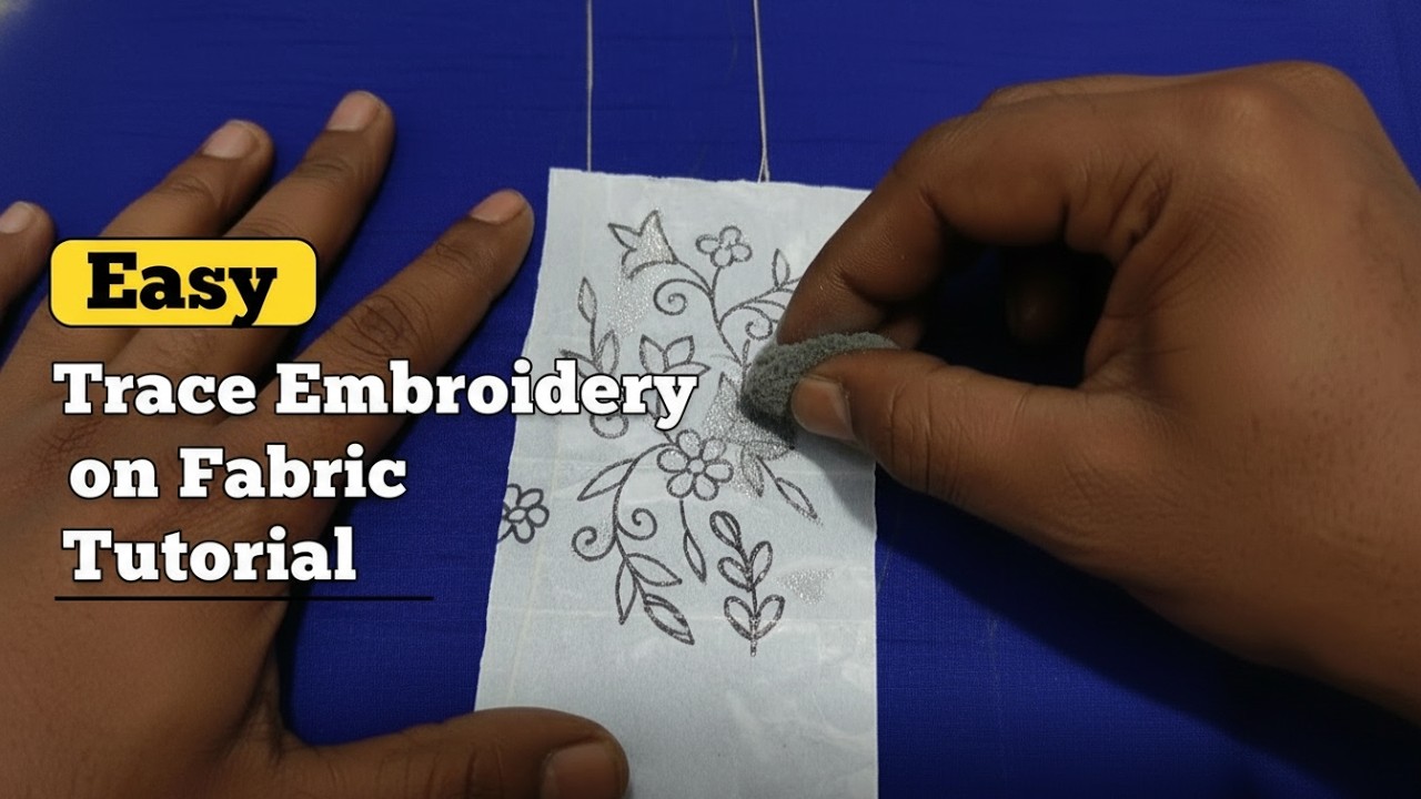 Secret Trick: How To Trace Embroidery Design On Fabric Like a Pro! 🧵 ...