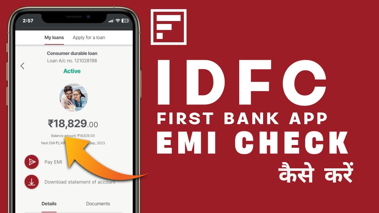 IDFC First Bank EMI Check | How To Check EMI In IDFC First Bank - YouTube