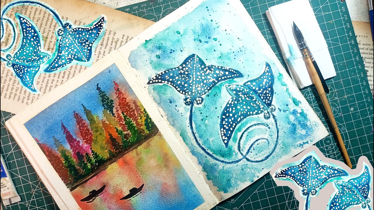 Painting an Eagle Ray 🐟| Inspired by Nianiani’s Tutorial" - YouTube
