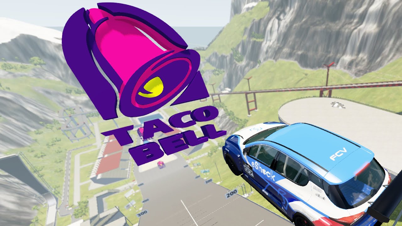 Car Fly Through TACO BELL Logo - Beamning Drive - YouTube