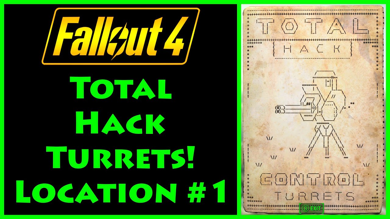 Fallout 4 - Total Hack Turrets - Wildwood Cemetery - 4K Ultra HD - YouTube