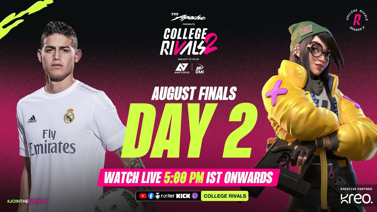 College Rivals Season 2| August Finals| Day 2 - VALORANT & EAFC| # ...