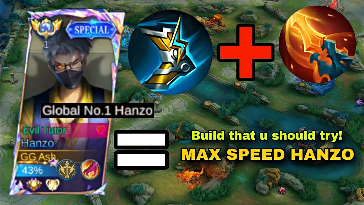 NEW HANZO MONSTER BUILD 😱 (MAX SPEED HANZO BUILD)- MLBB - YouTube