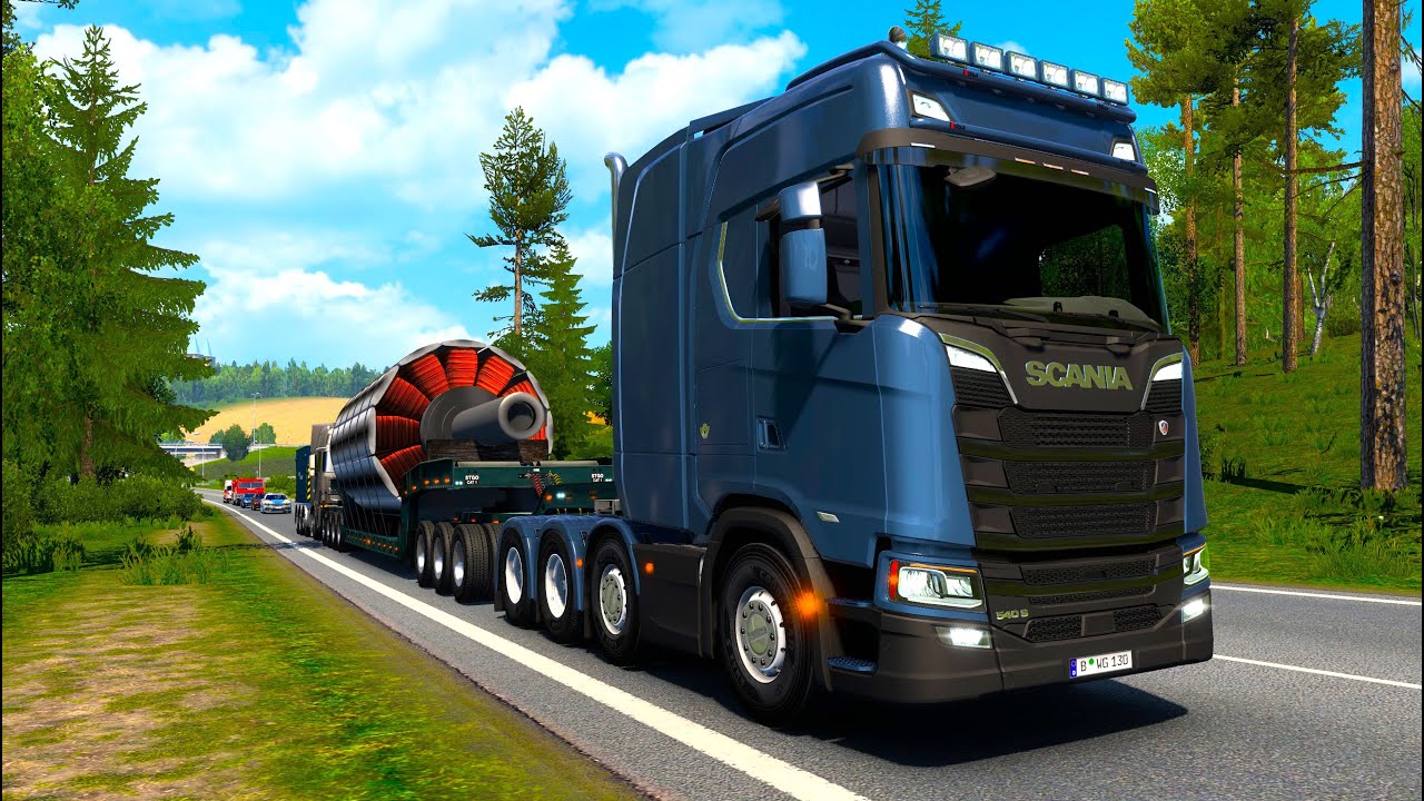 Scania 540 S Armadura de motor de 12 pólos 62 Toneladas Ets2 V1.49 ...