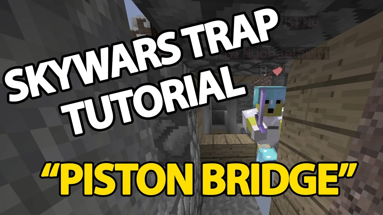 "Piston Bridge" - Hypixel Skywars Trap Tutorial - Minecraft // defib ...