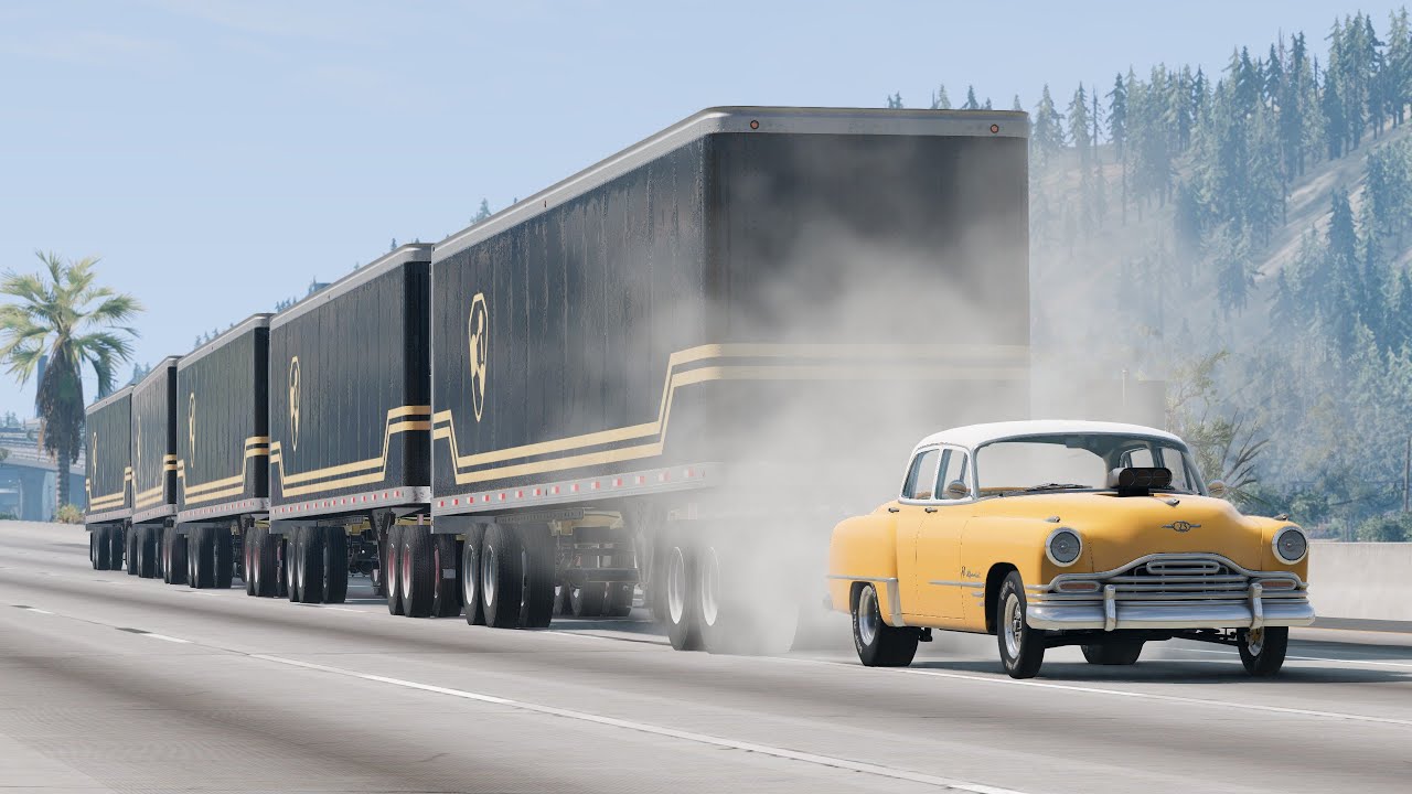 How to connect semi trailers to any car in Beam.NG (also easiest way to connect multiple ...