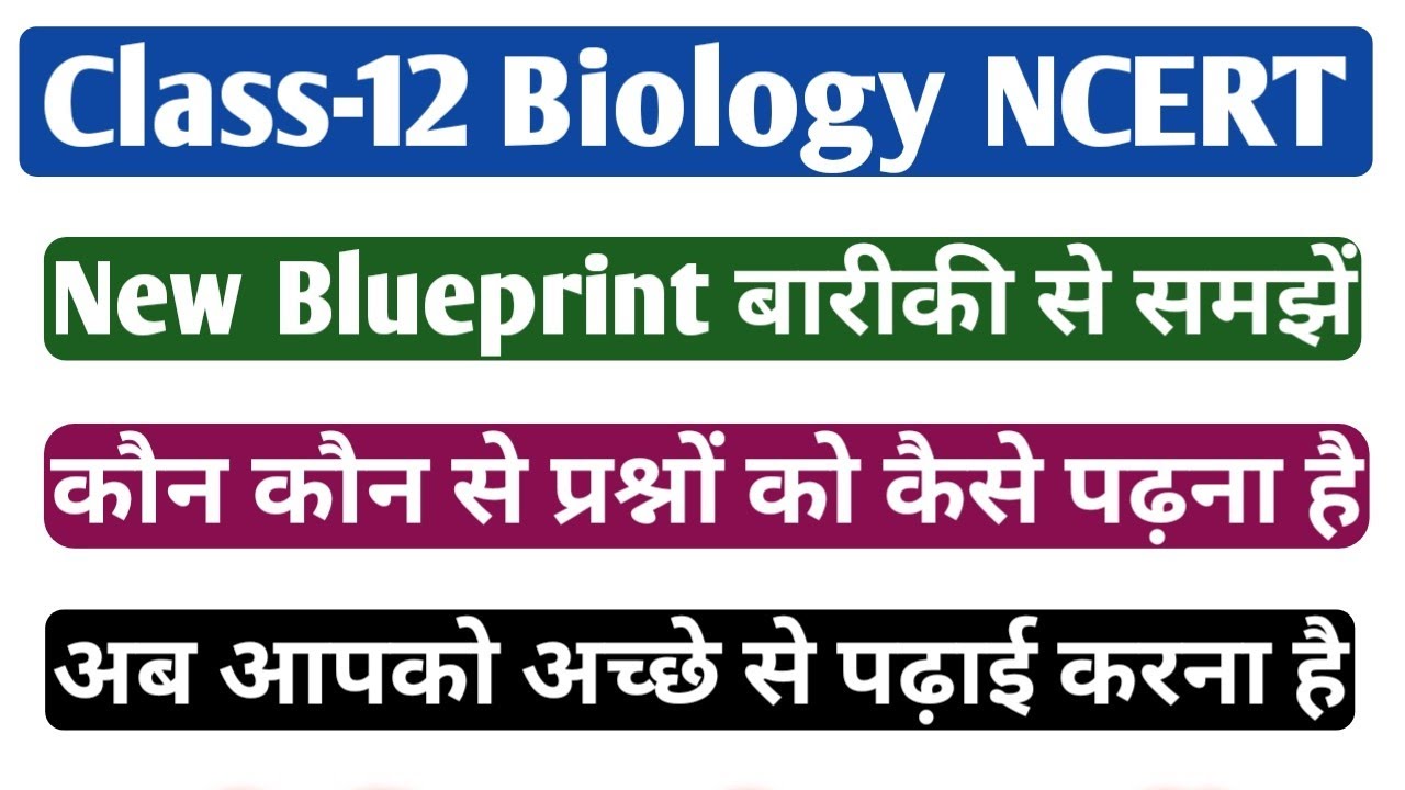 New Blueprint Class-12 Biology ncert ! all chapter blueprint class-12 ...