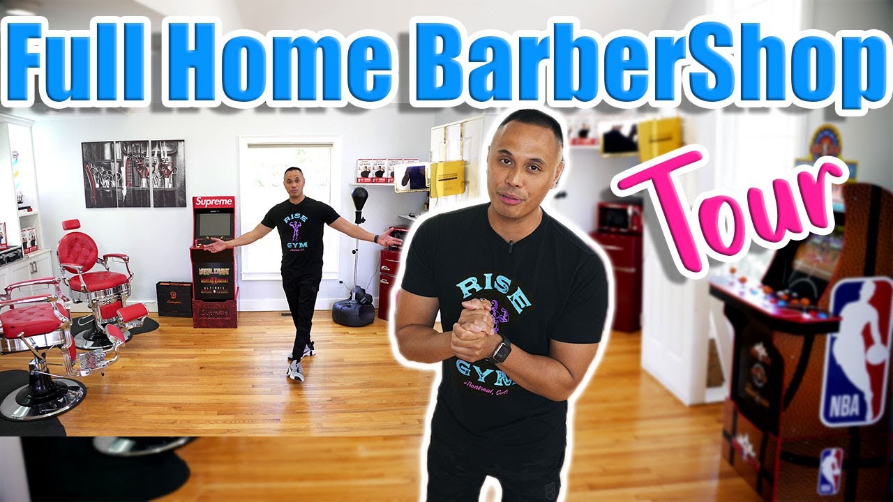 I built my DREAM HOME BarberShop | Full Self Cut System Barbershop Tour ...