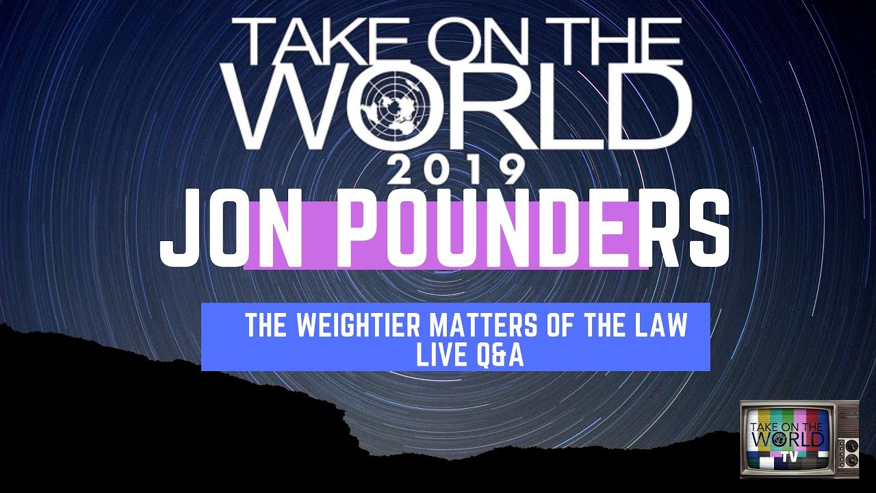 Jon Pounders - The Weightier Matters of the Law- Live Q&A - YouTube