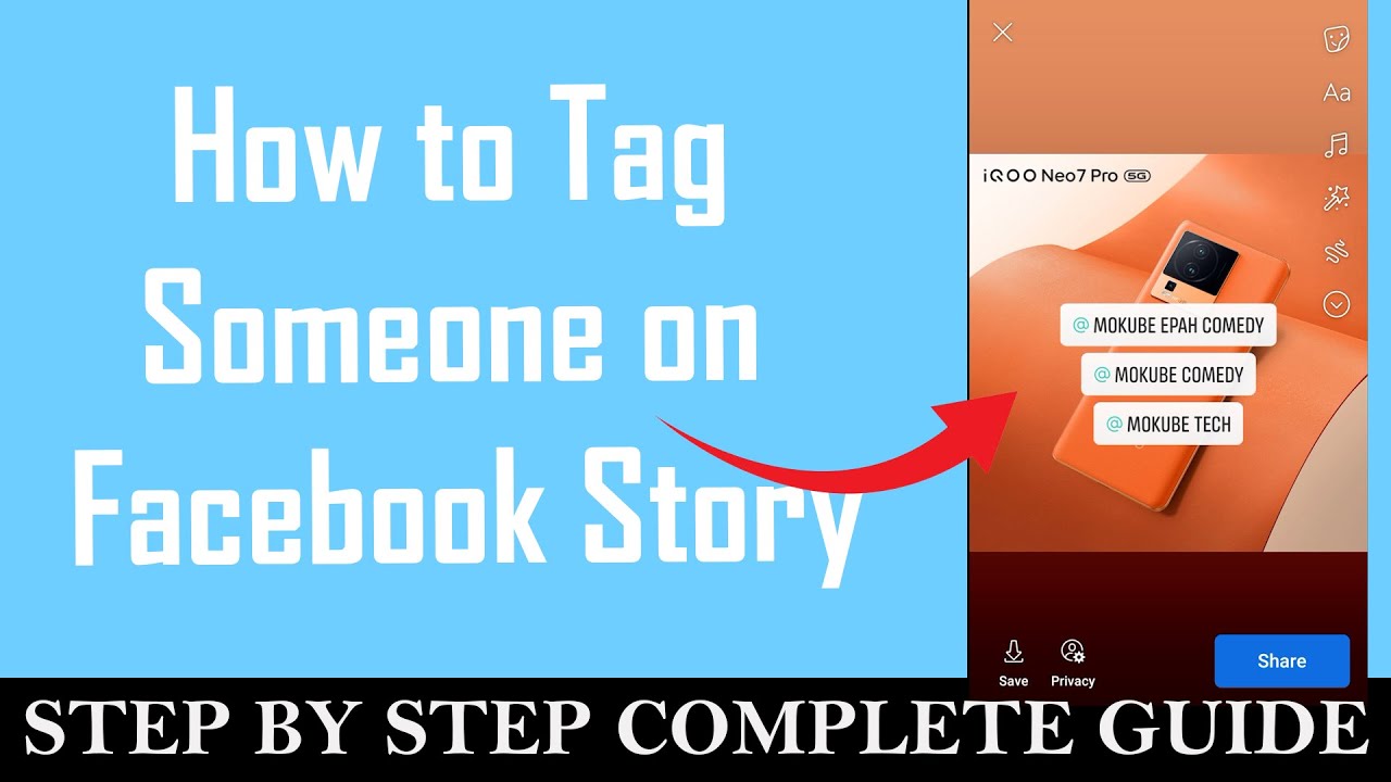 How to Tag Someone on Facebook Story - YouTube