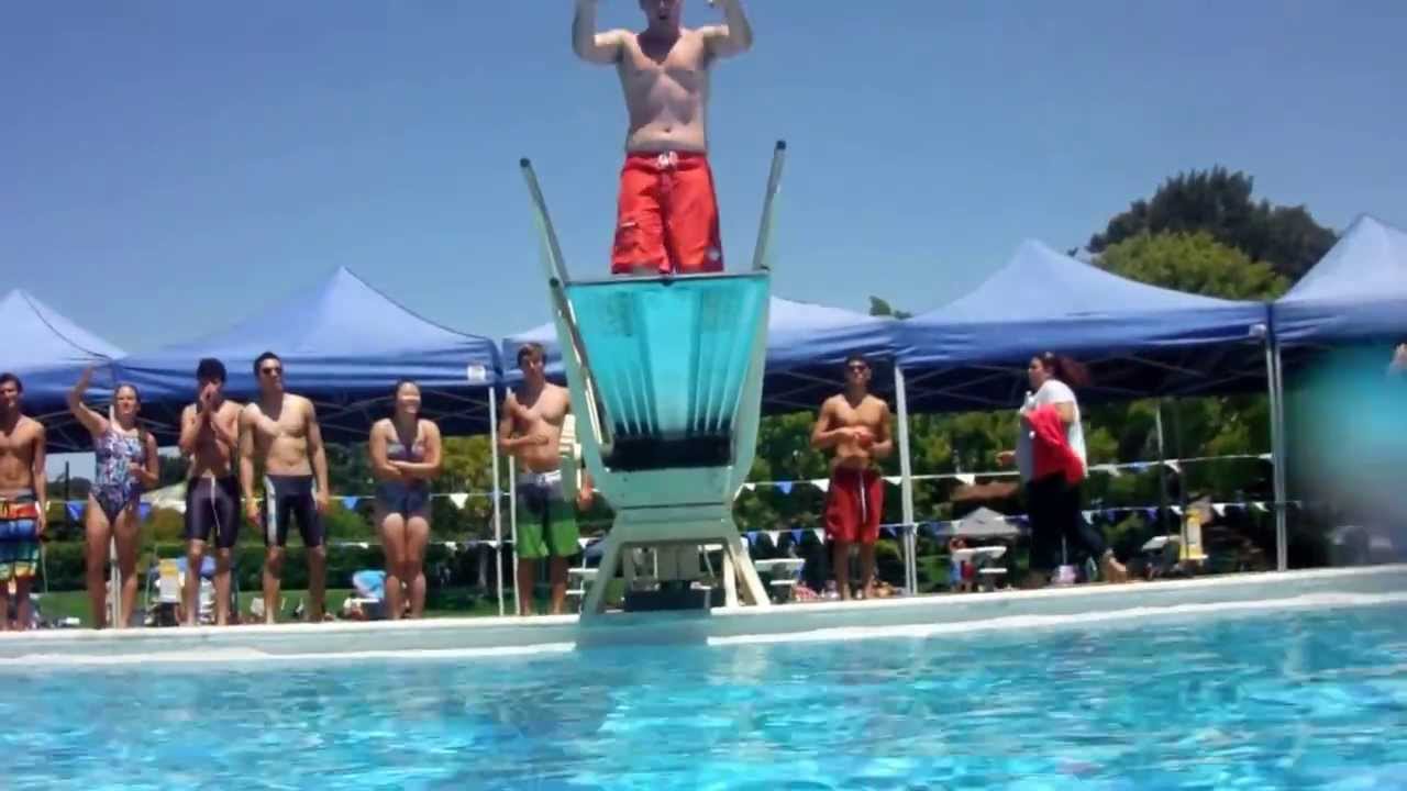 Belly Flop Contest Champion (underwater view!) - YouTube
