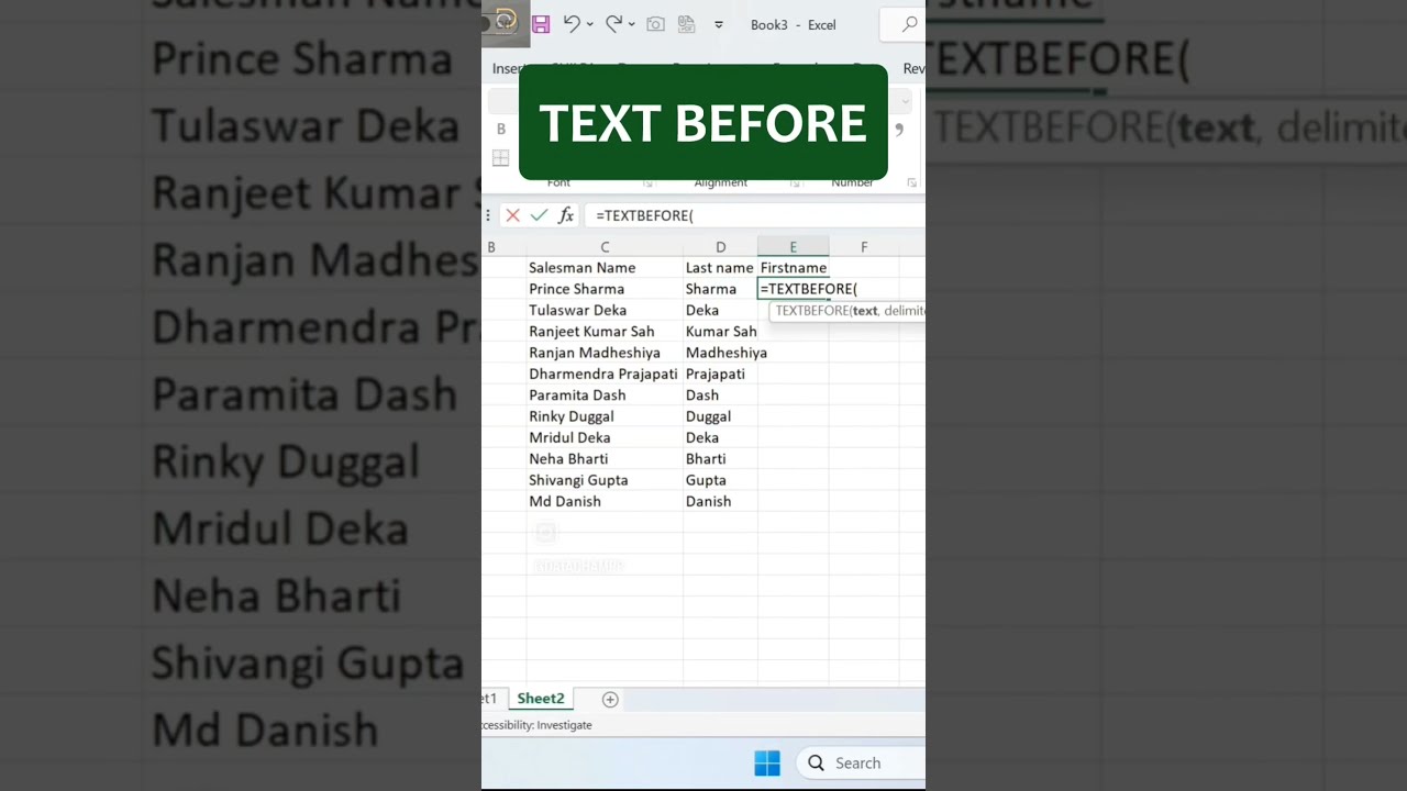How To Use Text After And Text Before In Excel shorts datachampp How To Use Text After And Text Before In Excel shorts datachampp