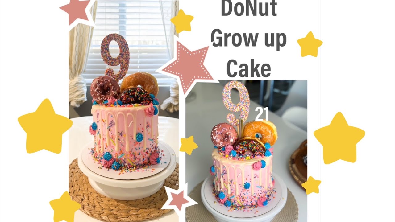 Cake Decorating (Donut cake theme) - YouTube