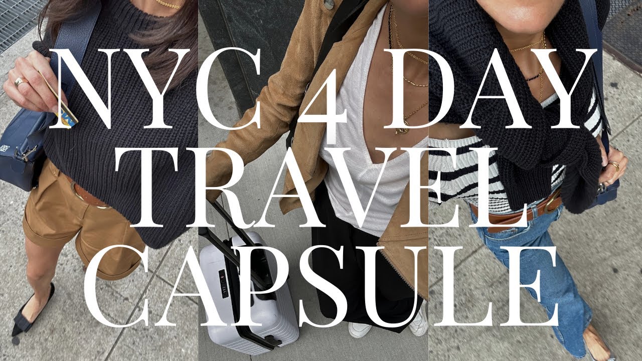 4 days, 9 outfits, one carry-on - NYC travel capsule wardrobe - YouTube