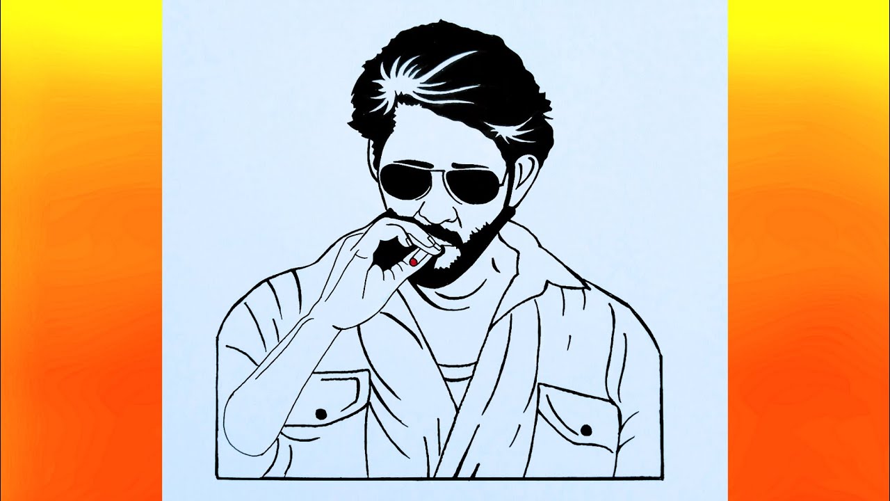 how to draw mahesh babu drawing | mahesh babu drawing step by step ...
