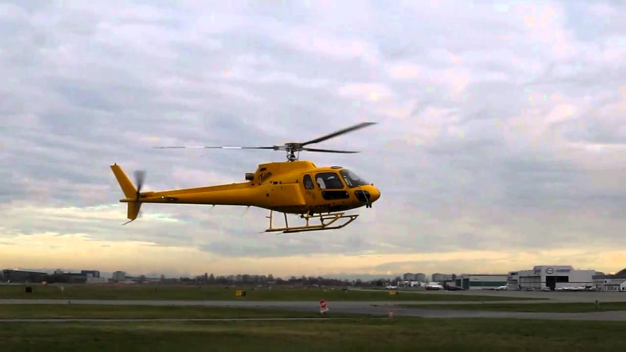 Talon Helicopter A-Star landing @ YVR - YouTube