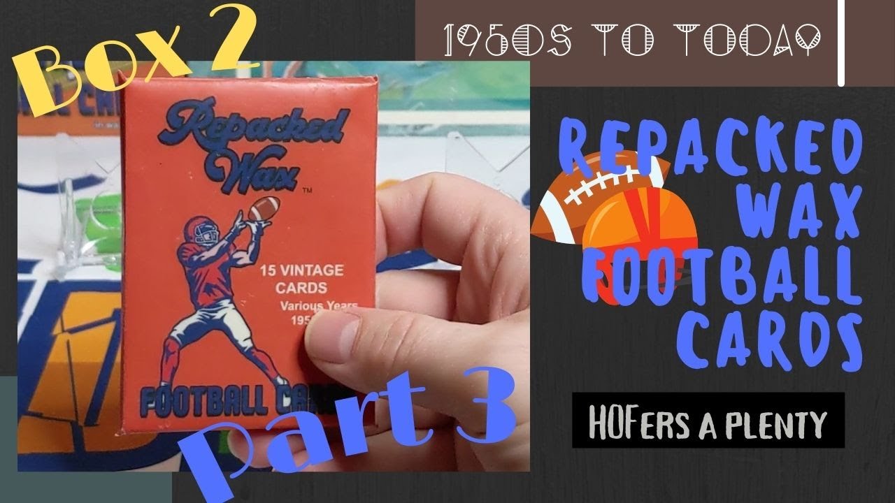 Repacked Wax Football Box 2 Stack 3 - more HOF and vintage pulls - YouTube