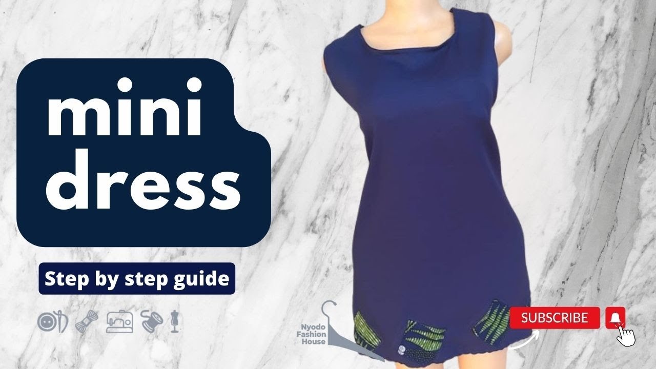 Simple dress cutting and sewing/How to make a cute dress with print ...