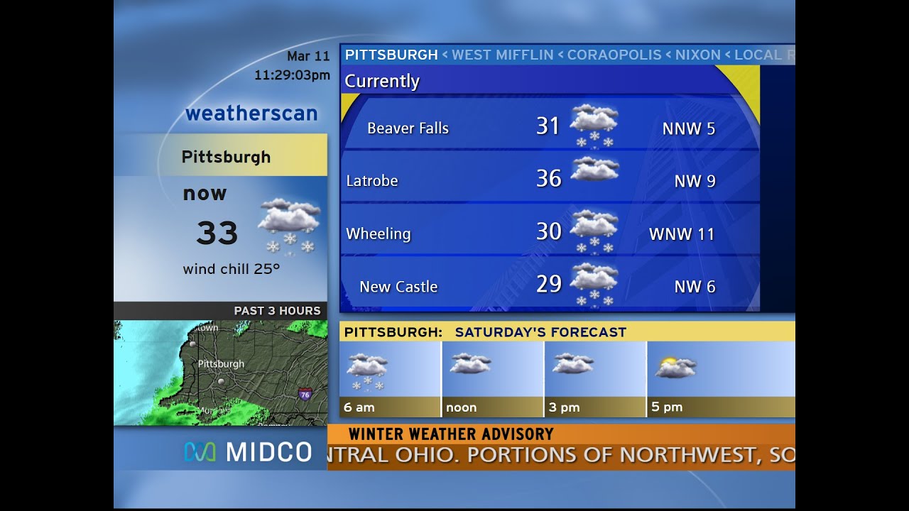 Weatherscan and Local on the 8s Live! Pittsburgh, PA (3/11/12/22) - YouTube