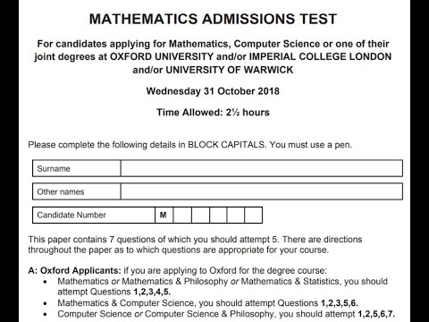 MAT 2018 Question 1 (first 10 multiple choice) - YouTube