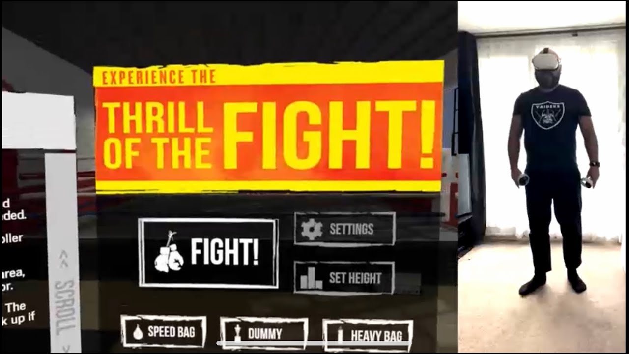 The Thrill of the Fight on the Meta Quest 2 (split screen VR/RL) - YouTube