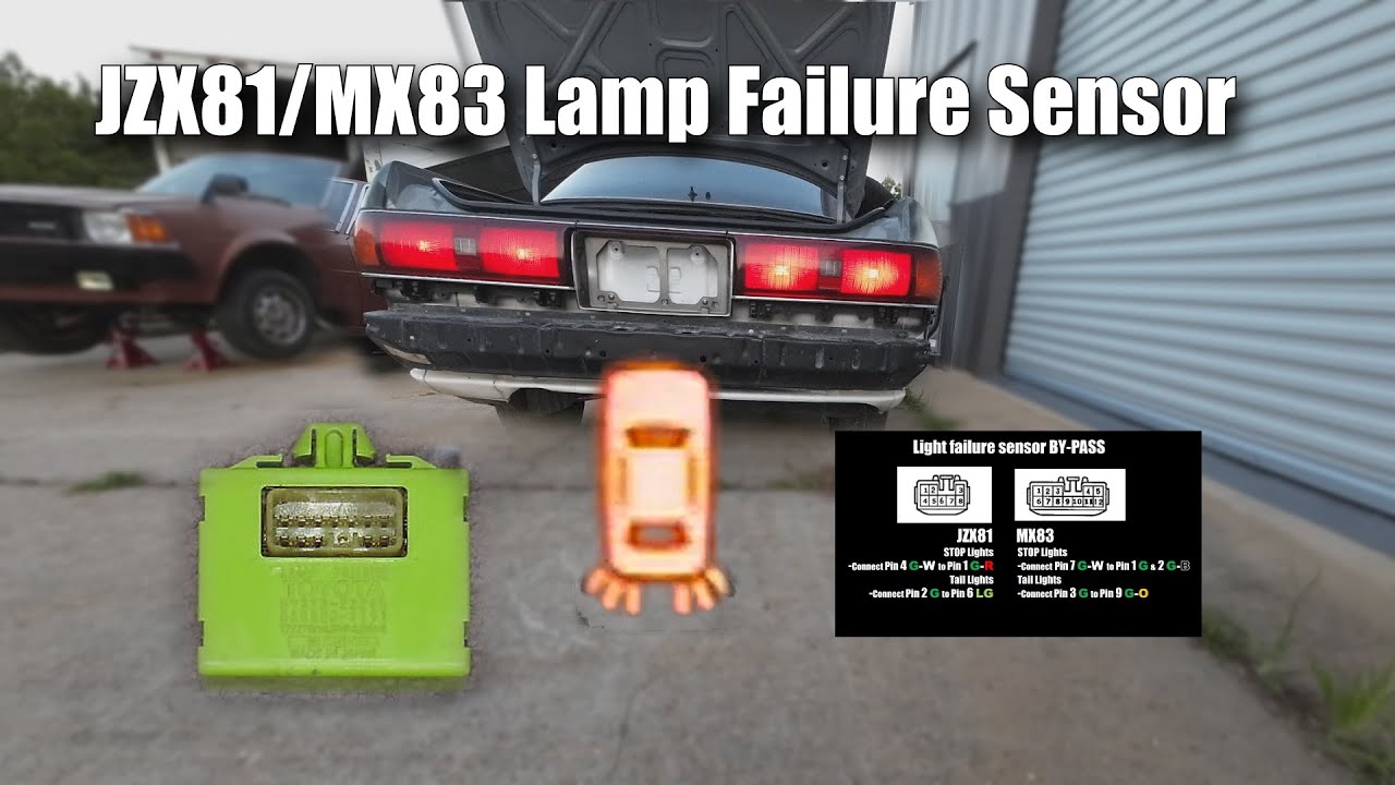By-Pass or Swap-Lamp Failure Sensor-JZX81/MX83 - YouTube