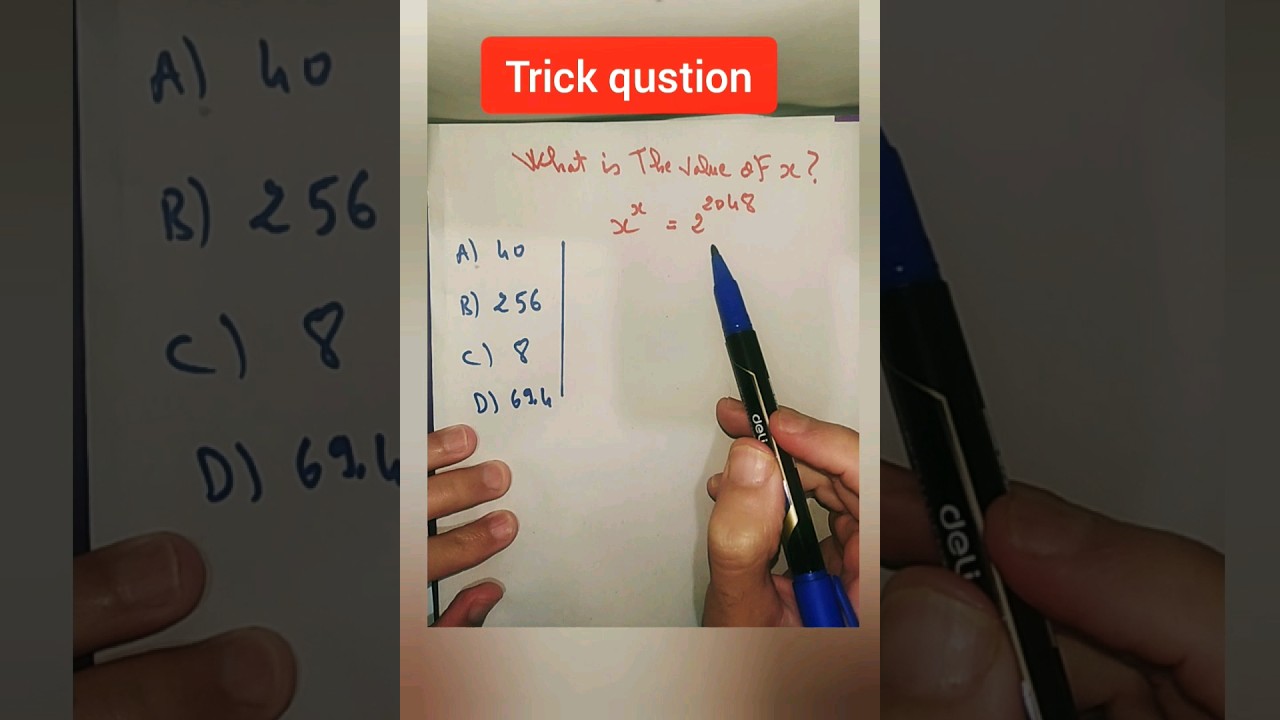 Hard math problem with Exponents /Trick question #shorts #maths - YouTube