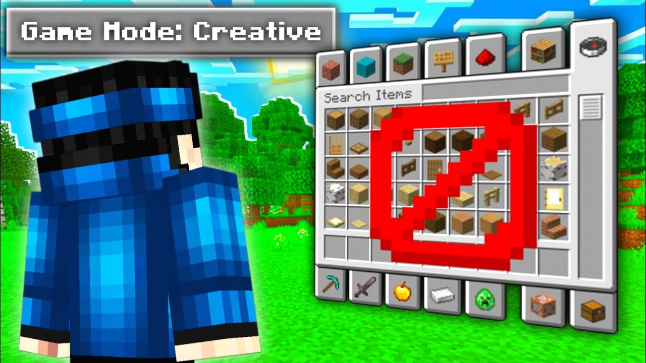 Can I Beat Minecraft in Creative Mode🥶 Without Using "INVENTORY MENU ...