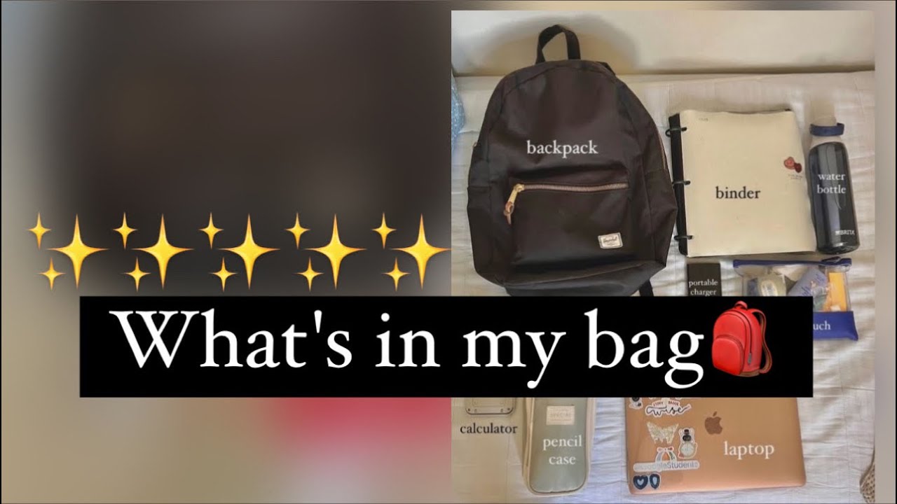 What's in my uni backpack 🍓 university essentials +last semester of ...