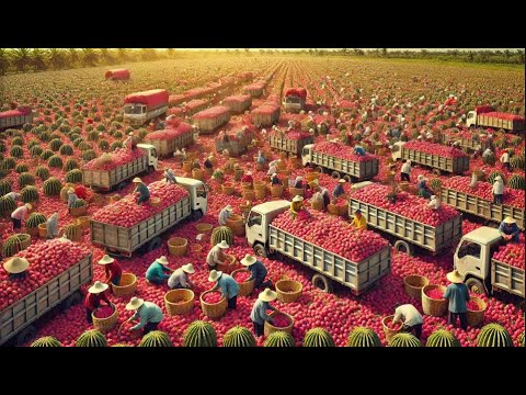 Production and Packaging Process of Dragon Fruit for Export - YouTube