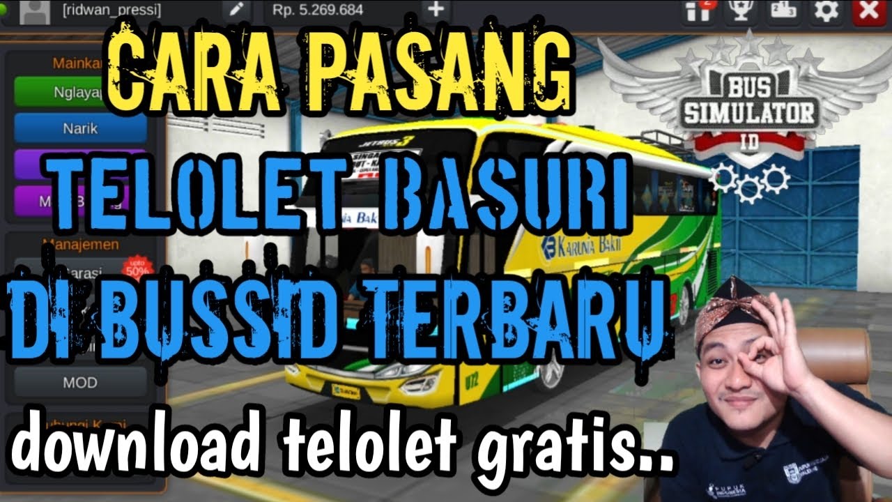 TERBARU CARA PASANG TELOLET BASURI MP3 DI BUSSID - YouTube
