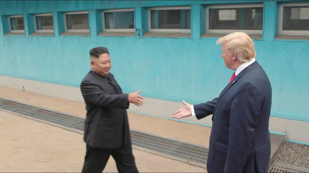President Trump Meets Chairman Kim At The Dmz Youtube