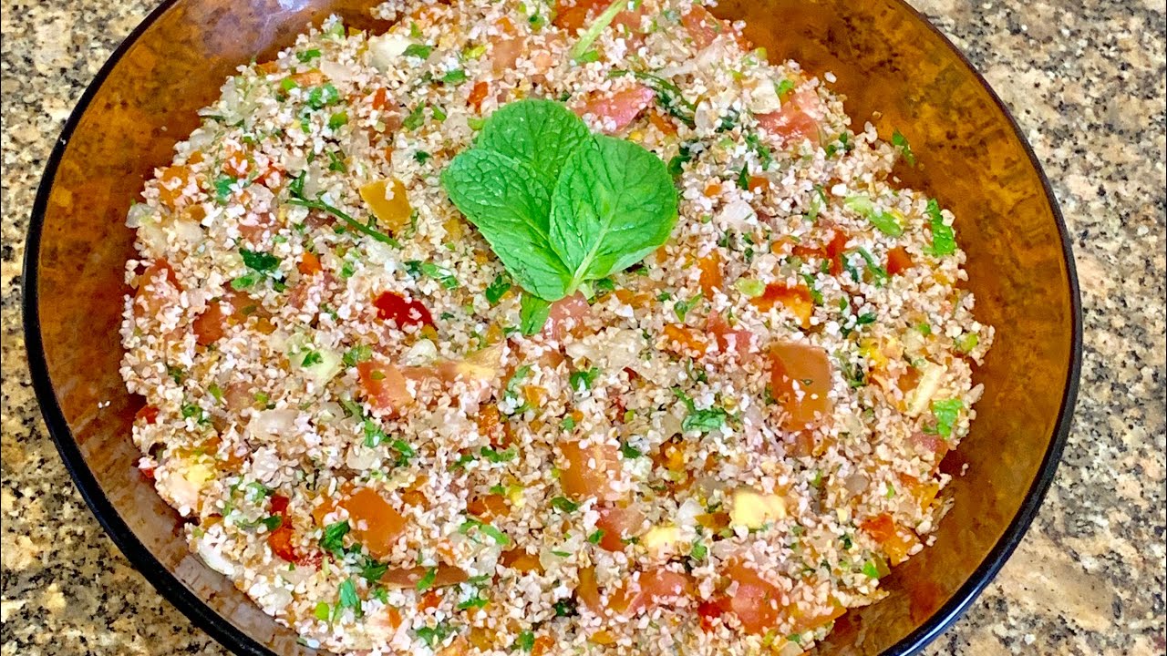 RECEITA DE TABULE / salada de trigo super saudável - YouTube