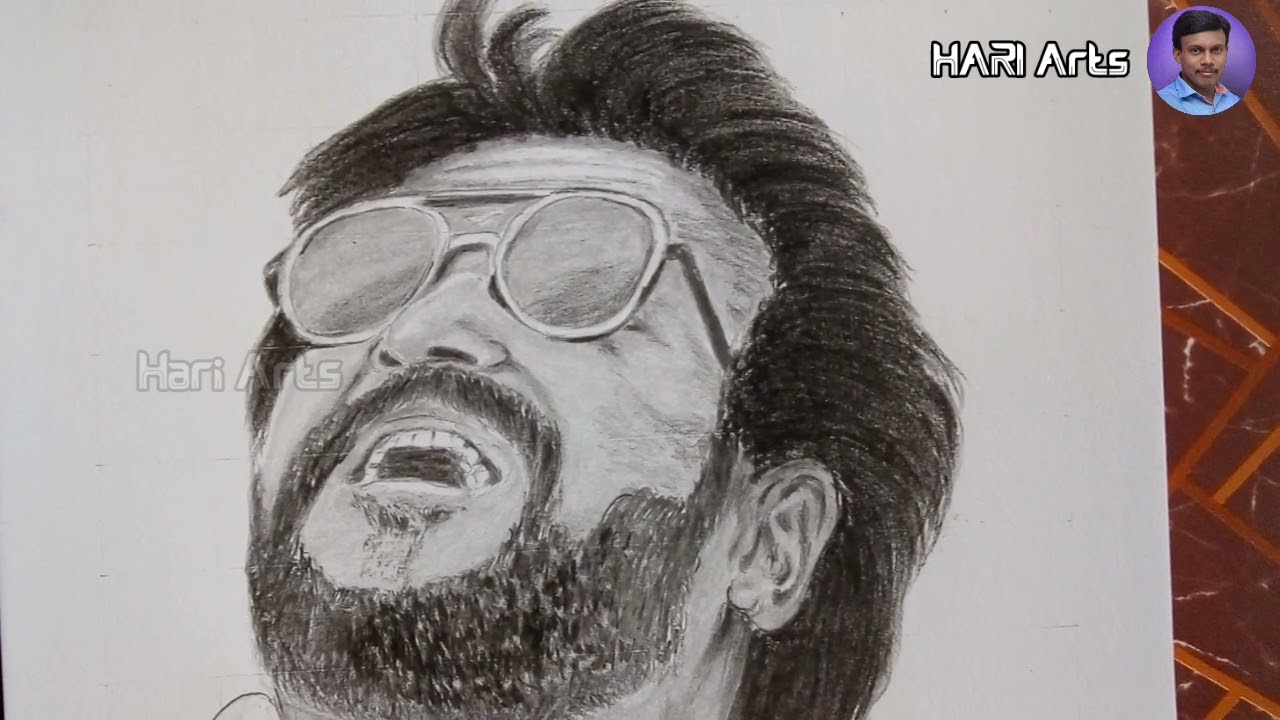 Rajinikanth birthday special | Rajini birthday picture Drawing | How to ...