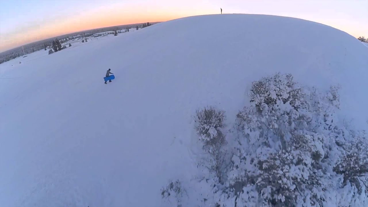 Big Hill Sledding Cheney - YouTube