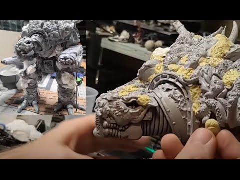 Nurgle Death Guard Kitbash Casting Warhound Titan & Testing - 40k - YouTube