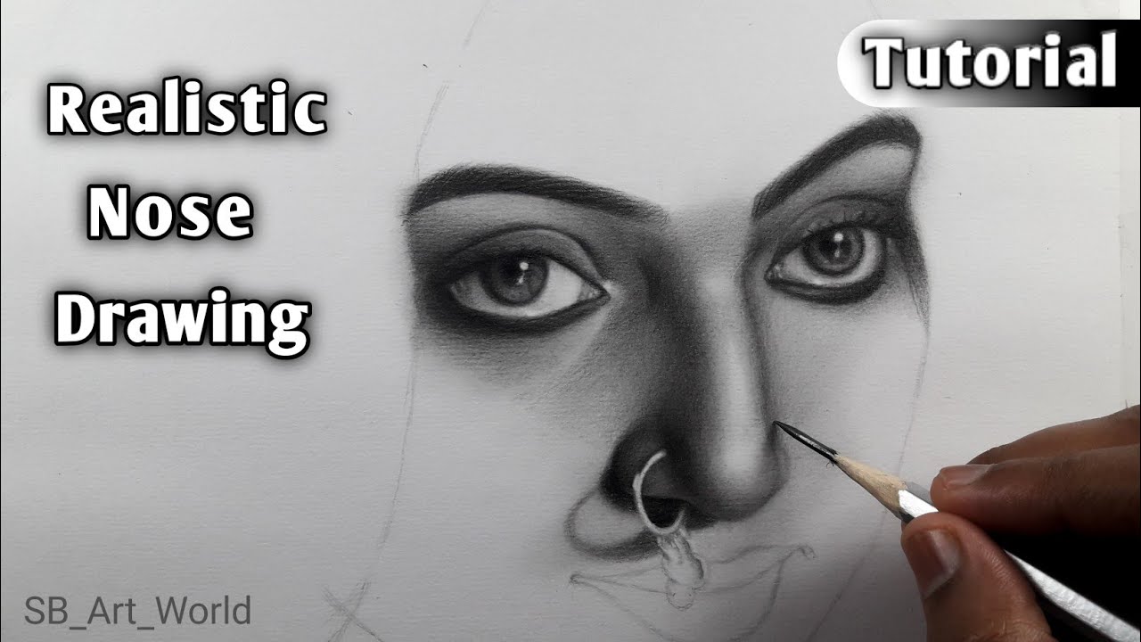How to Draw Realistic Nose ||Tutorial - YouTube