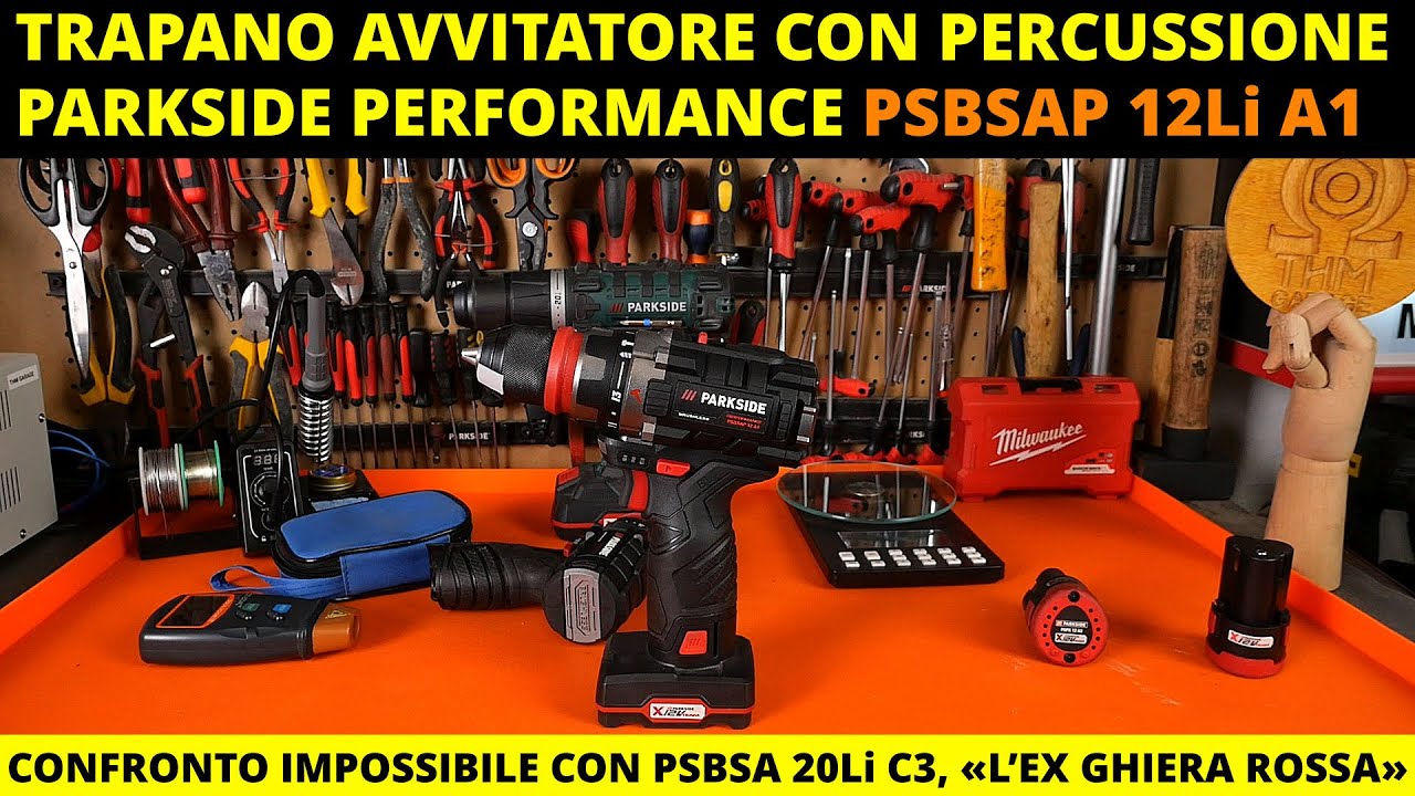 Parkside Performance PSBSAP 12Li A1, trapano avvitatore 12v brushless ...