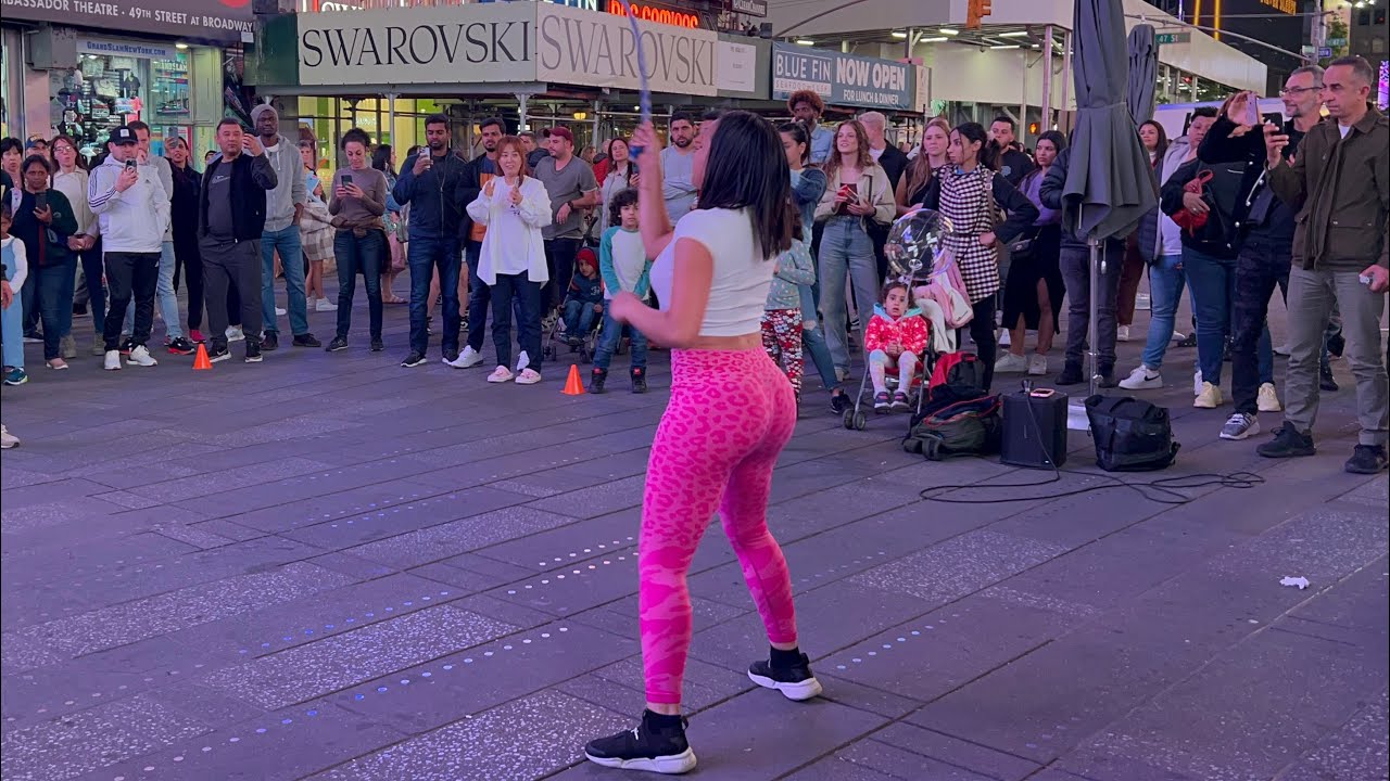 Times Square street show - YouTube