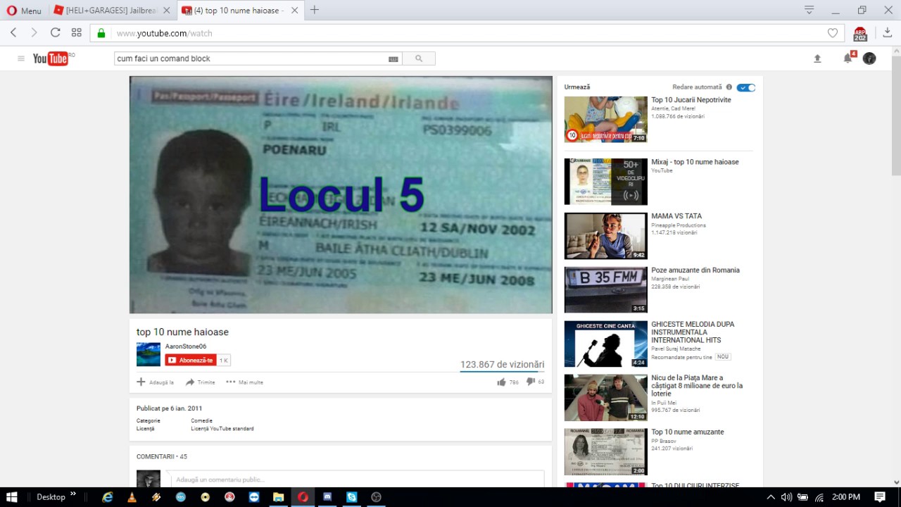 TOP 10 NUME AMUZANTE - YouTube