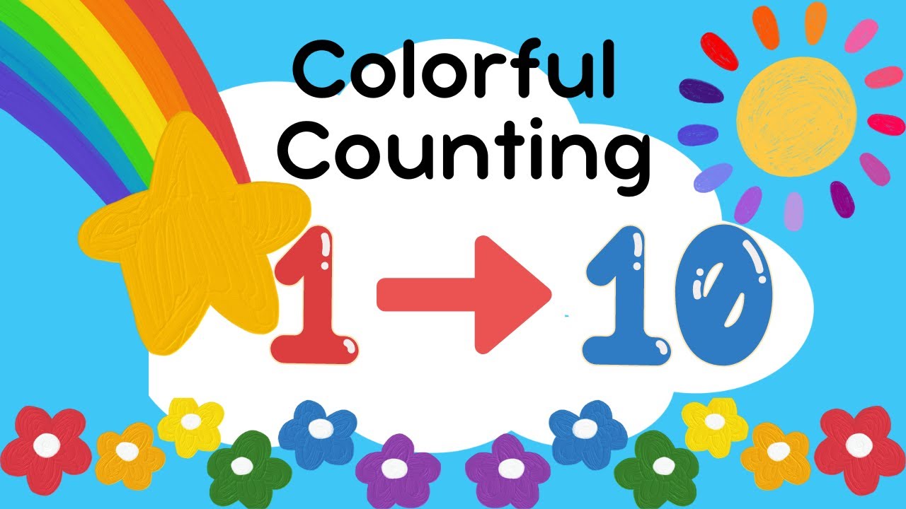 Colorful Counting 1 to 10 | Learn To Count Number from 1 to 10 | Number ...