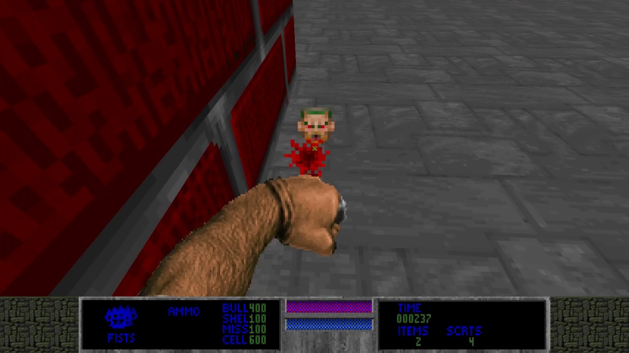 Classic Doom: Zombie head test - YouTube