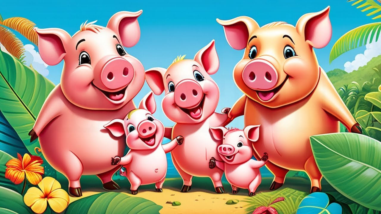 Pig finger family Nursery rhyme for children - YouTube