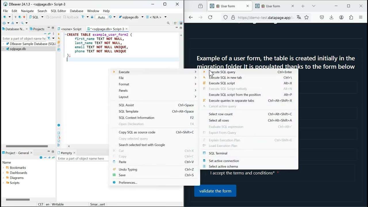 Creating a User Form with SQLPage: Interacting with Your SQLite Database (5) - YouTube