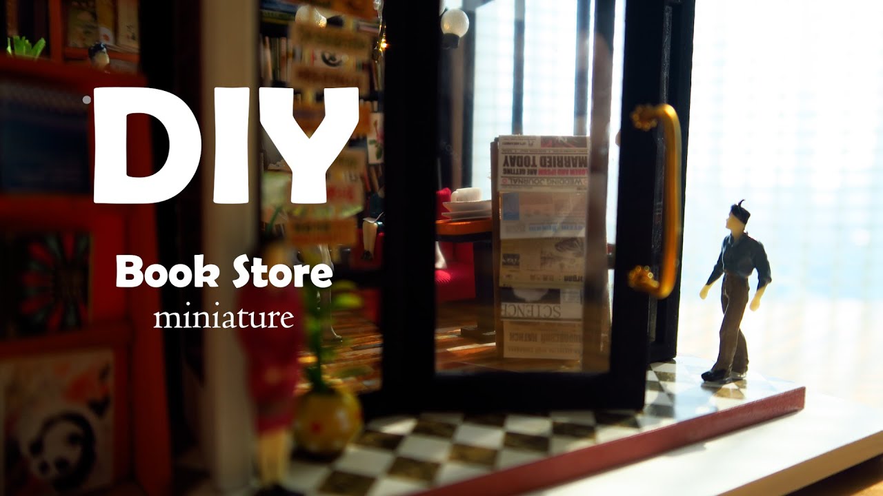 DIY Miniature Dollhouse Kit / Bookstore of old memories / 추억의 서점 ...